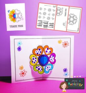 Thank You Flower 3D Pop Up Card | Mrs Mactivity