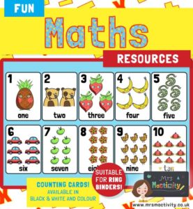 Maths Counting Display Cards | Mrs Mactivity