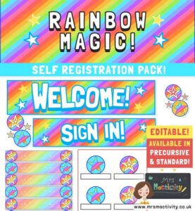 Rainbow Self Registration Display Pack | Primary Display Resources