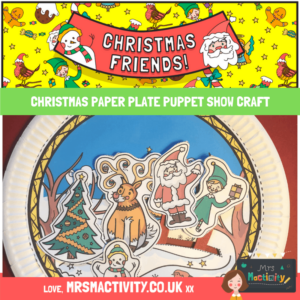 Christmas Paper Plate Puppet Show Craft - Colour | Mrs Mactivity