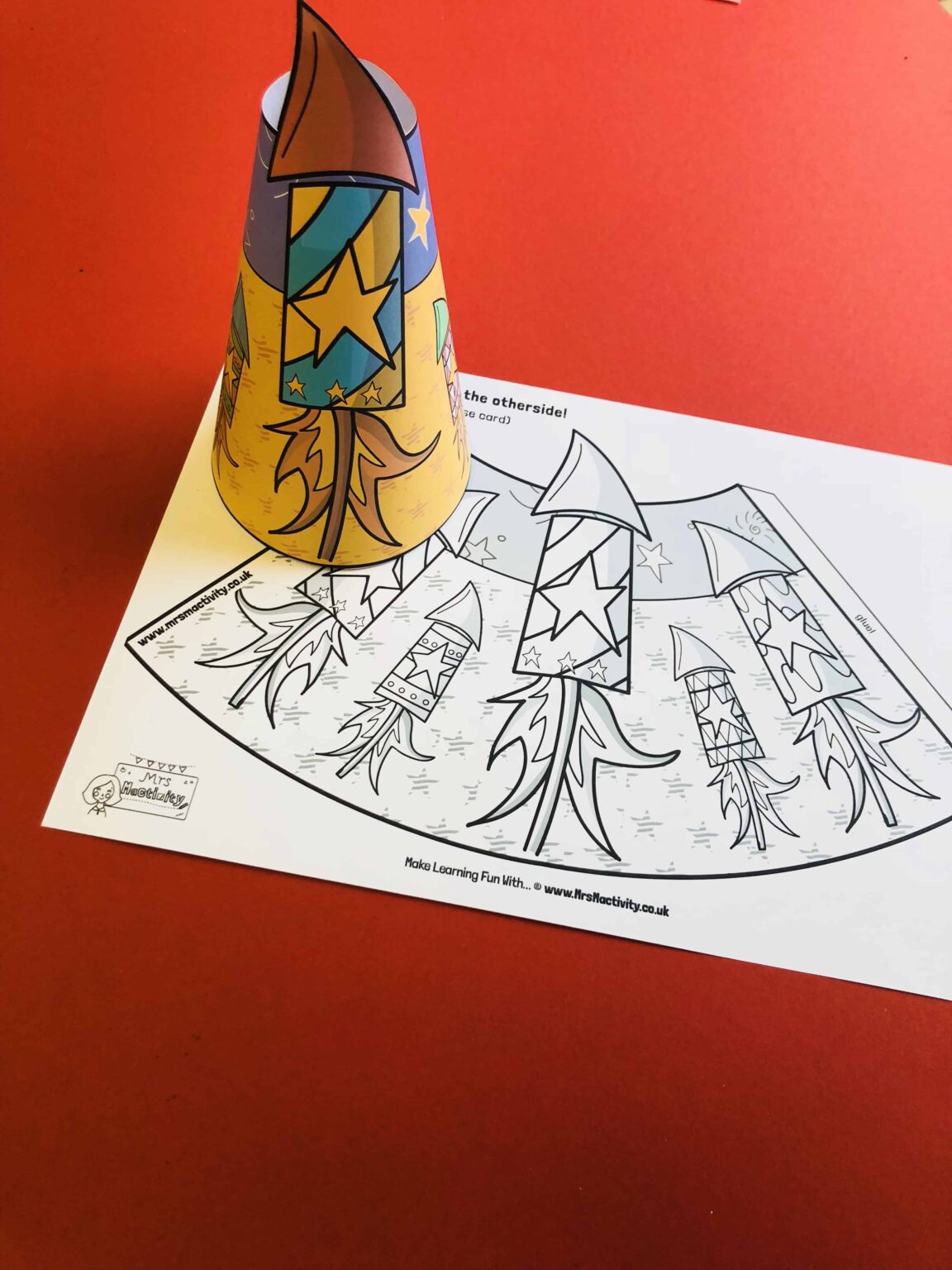 Bonfire Night Rocket Cone Craft | EYFS And KS1 Bonfire Night Activity