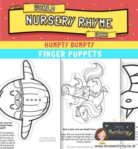 Humpty Dumpty Finger Puppet Activity | Mrs Mactivity
