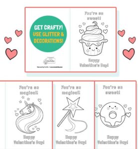 Valentine's Day Card Template - Black/White | Mrs Mactivity