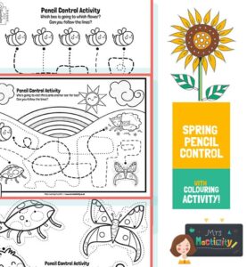 Spring Pencil Control Activity | Mrs Mactivity