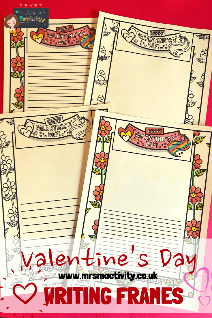 Valentine's Day Writing Frames | Mrs Mactivity