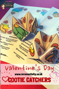 Valentine's Day Cootie Catchers/Chatterbox - Colour | Mrs Mactivity