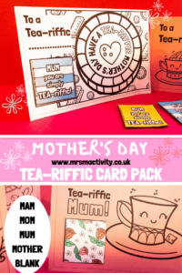 Mothers Day TEA-riffic Card Pack Mother's Day Cards And Crafts For Kids