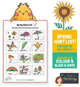 Spring Hunt Checklist - Colour | Mrs Mactivity