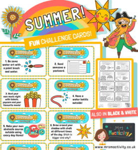 Summer Learning Challenge Cards