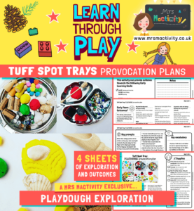 Playdough Tuff Tray Activity | EYFS Provocation Plan And Setup Ideas