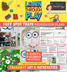 Tuff Spot Tray Transient Art Provocation Plan Pack | EYFS Art Continuous Provision Resources