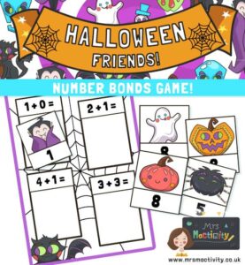 Halloween Number Bonds Within 10 Activity | Mrs Mactivity