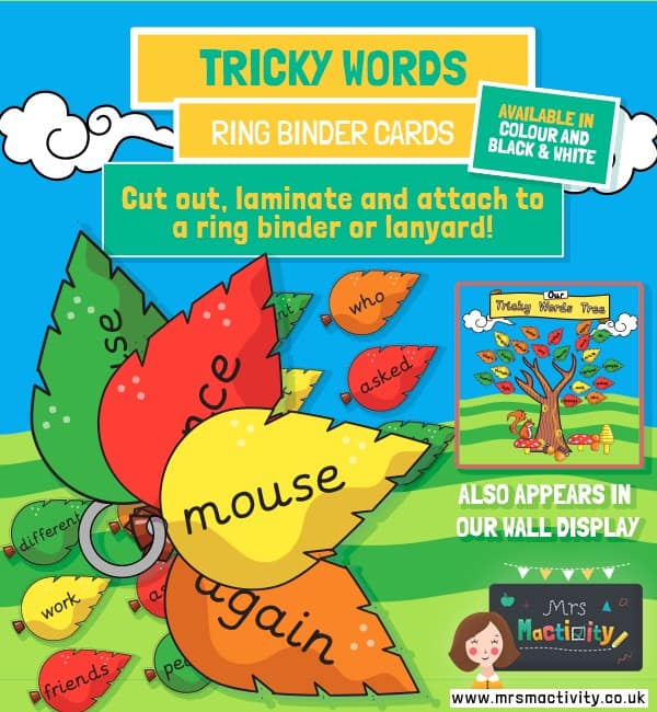 Phase 5 Tricky Words On Leaves | Mrs Mactivity