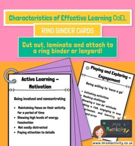 Characteristics Of Effective Learning Lanyard Cards | Mrs Mactivity