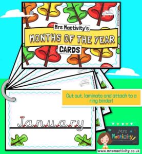 Months Of The Year Handwriting Practice Cards | Mrs Mactivity