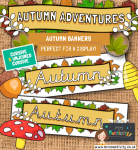 Autumn Display Banners | Mrs Mactivity
