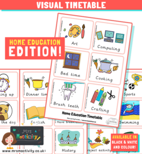 Visual Timetable Home Education | Mrs Mactivity