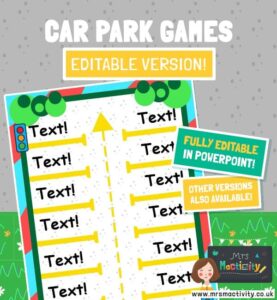 Editable Car Park Game Template – Customisable Activity For Phonics ...