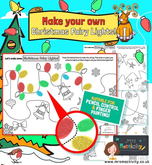 Christmas Fairy Lights Art Activity | Mrs Mactivity