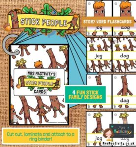 Stick People Word Cards | Mrs Mactivity