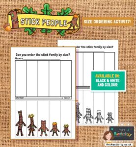 Stick People Size Ordering Activity | Mrs Mactivity