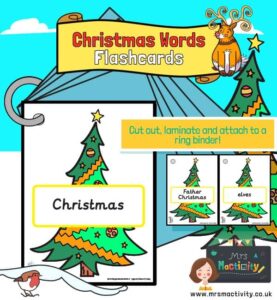 Christmas Words On Christmas Trees | Mrs Mactivity
