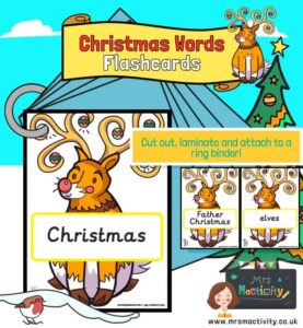 Christmas Words On Rudolph Reindeer | Mrs Mactivity