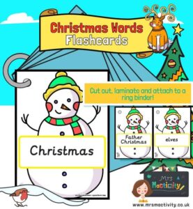 Christmas Words On Snowmen | Mrs Mactivity
