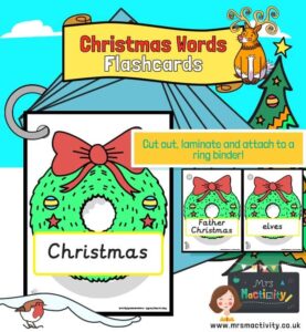 Christmas Words On Wreaths | Mrs Mactivity