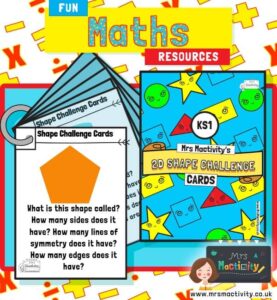KS1 2D Shape Challenge Cards | Mrs Mactivity