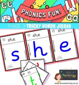 Phase 3 Tricky Words Jigsaw Cards | Mrs Mactivity