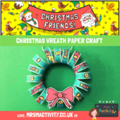 Christmas Wreath Paper Craft - Colour | Primary Teaching Resources