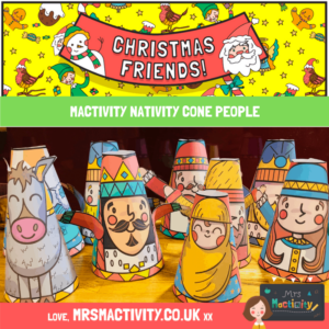 Nativity Cone People - Colour | Mrs Mactivity