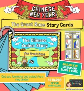 Chinese New Year Story Of The Zodiac Sequencing Cards | Mrs Mactivity