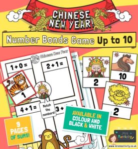 Chinese New Year Number Bonds Within 10 Activity | Mrs Mactivity