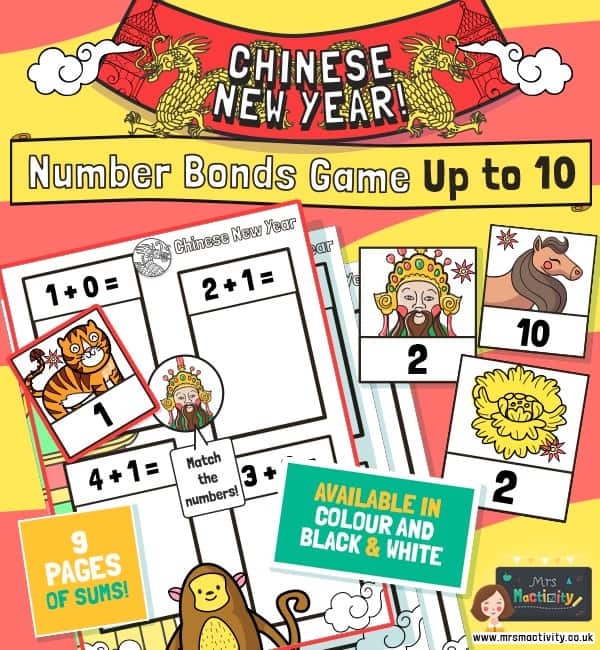Chinese New Year Number Bonds Within 10 Activity Primary Teaching