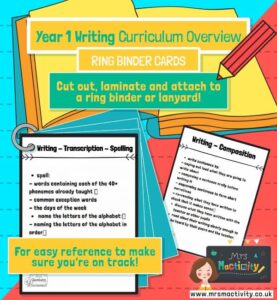 Year 1 Writing Curriculum Overview | Mrs Mactivity