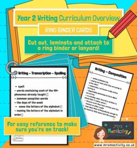 Year 2 Writing Curriculum Overview | Mrs Mactivity