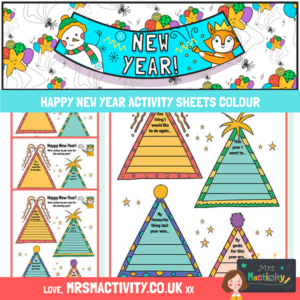 Happy New Year Activity Sheet - Full Colour | Mrs Mactivity