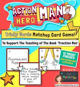 Vocabulary Activity To Support Teaching Of Traction Man | Mrs Mactivity