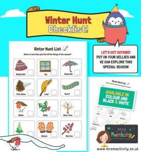 Winter Hunt Checklist | Winter Resources EYFS KS1