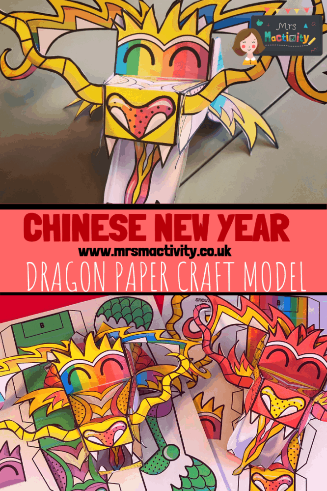 Chinese New Year Dragon Paper Model - Colour | Primary Teaching Resources