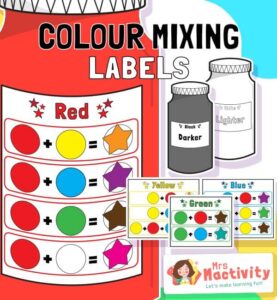 Colour Mixing Labels | Mrs Mactivity