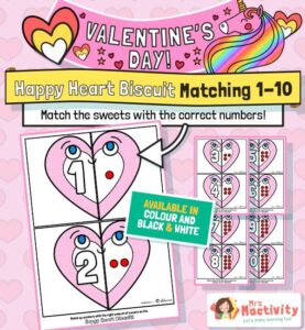 Valentine's Day Number Matching Game | Mrs Mactivity