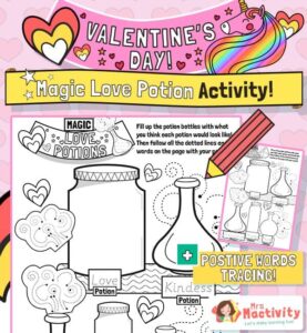 Valentine’s Day Love Potion Activity Sheet For EYFS And KS1 | Mrs Mactivity