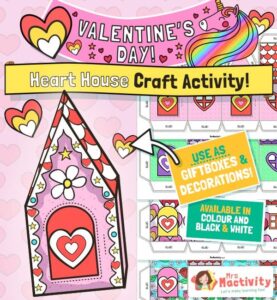 Valentine's Day Heart House Craft | Mrs Mactivity