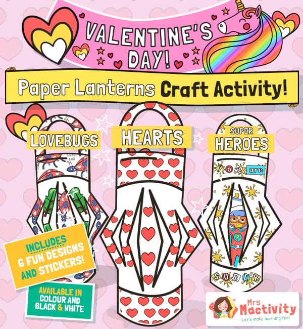 Valentine's Day Lantern Craft | Valentine's Day EYFS KS1