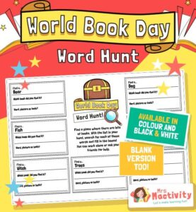 World Book Day Word Hunt Activity | World Book Day Resources KS1 KS2