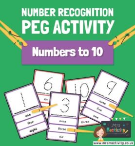 1-10 Number Recognition Peg Activity | EYFS & KS1 Maths Resource