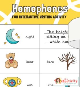Homophones Interactive Writing Activity | Mrs Mactivity